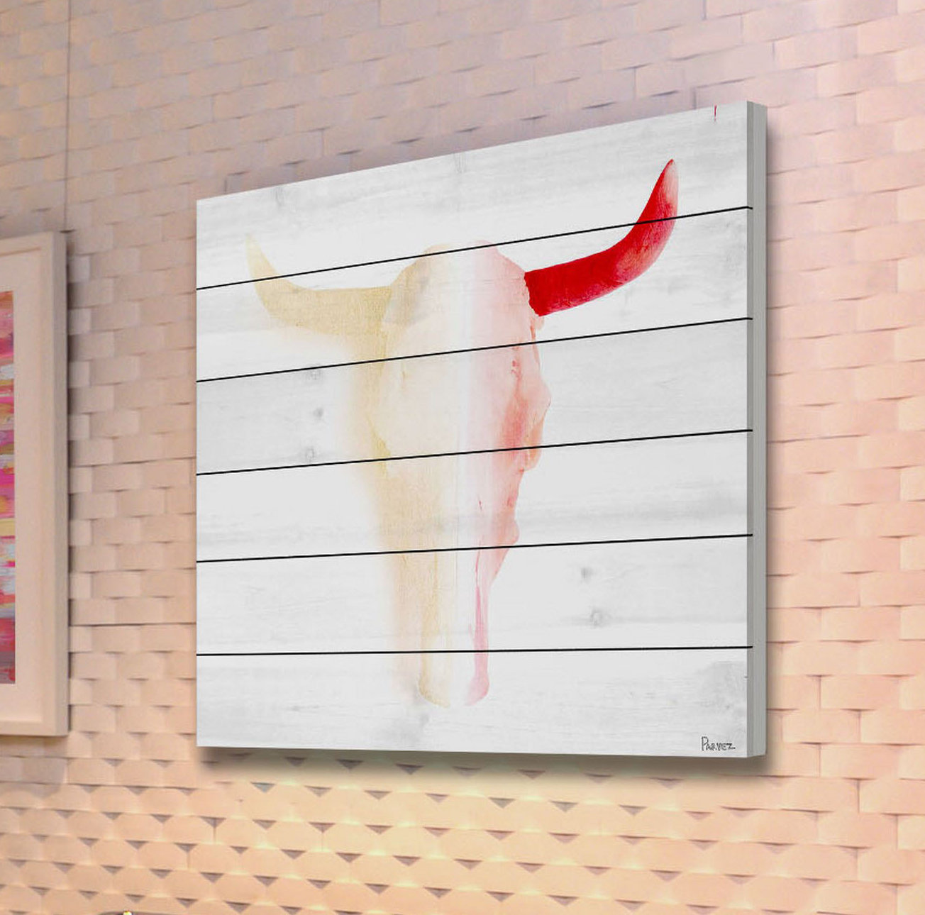 Parvez Taj 'Moo' by Parvez Taj Painting Print on White Wood - Wayfair ...