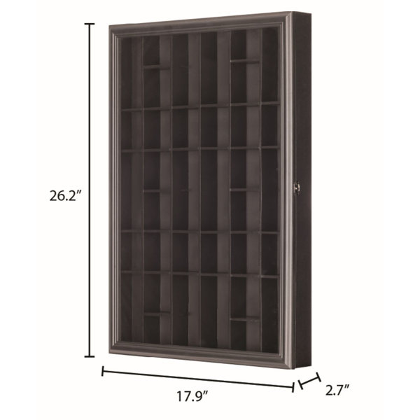 Gallery Solutions 26'' x 18" Wall Mount Curio & Shot Glass Display Case ...