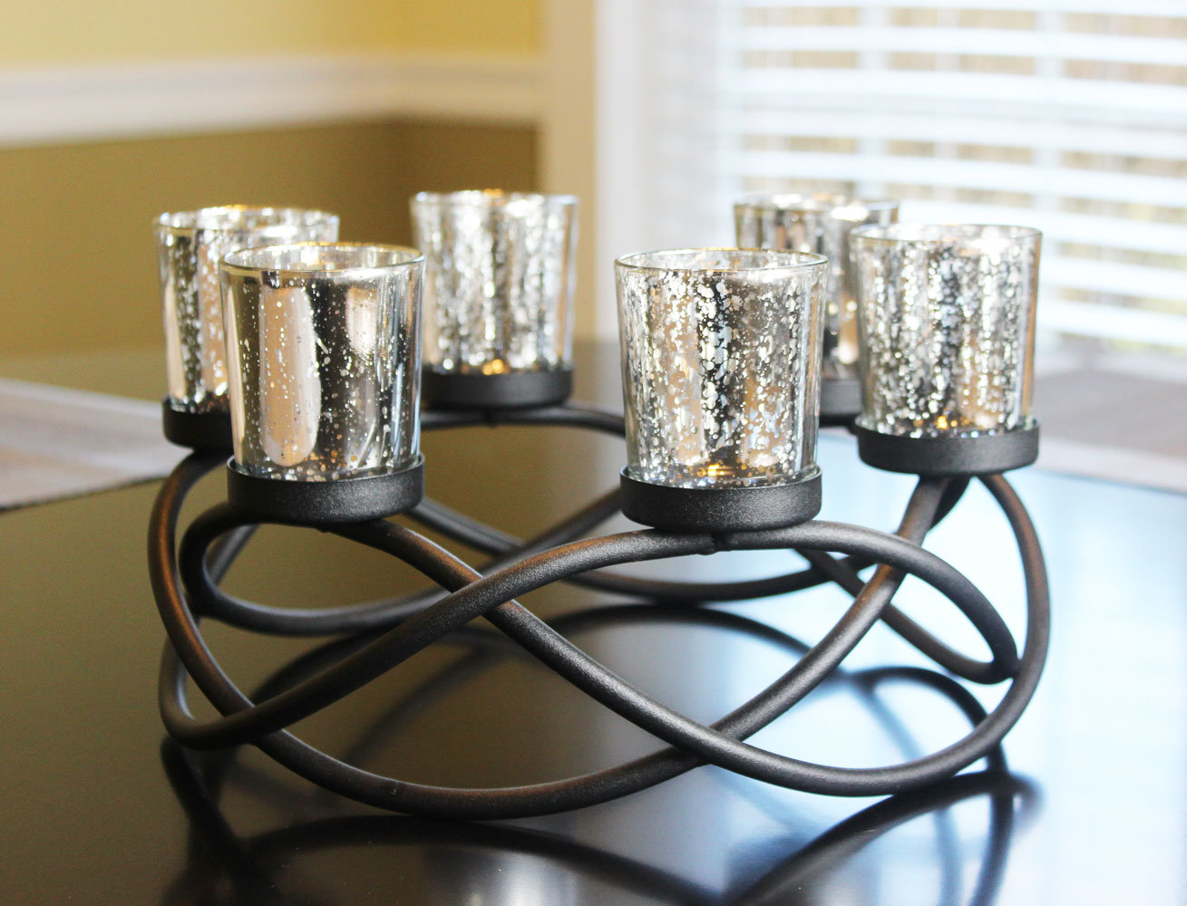 Winston Porter Round Table Votive Candle Holder Centerpiece & Reviews ...