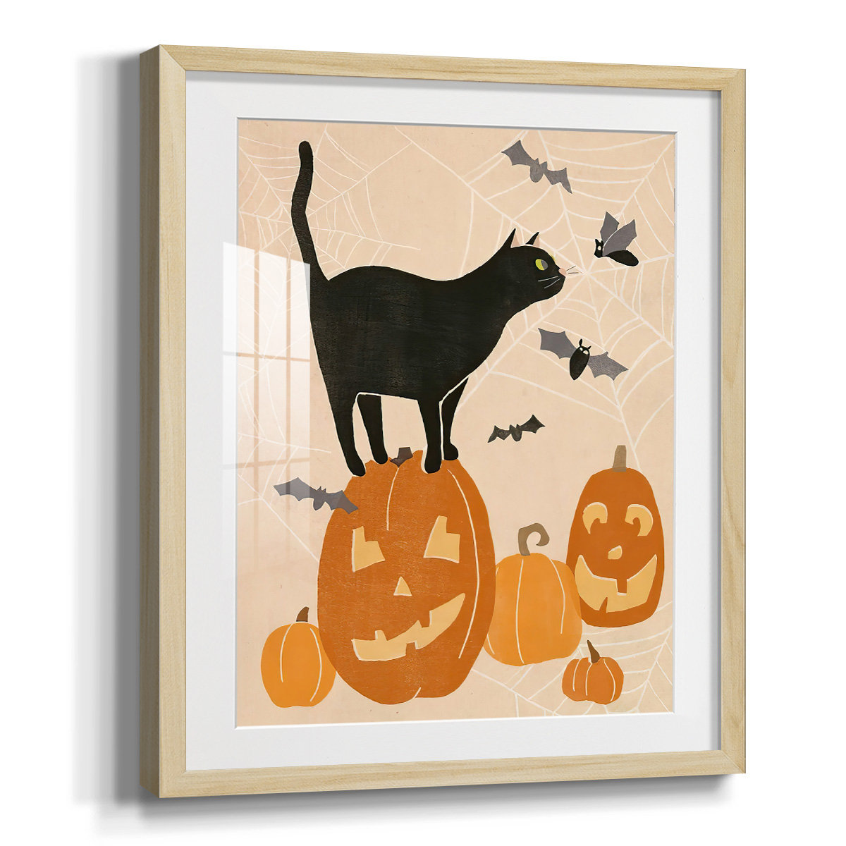 Winston Porter Pumpkin Patch Cats I Framed On Paper Print | Wayfair