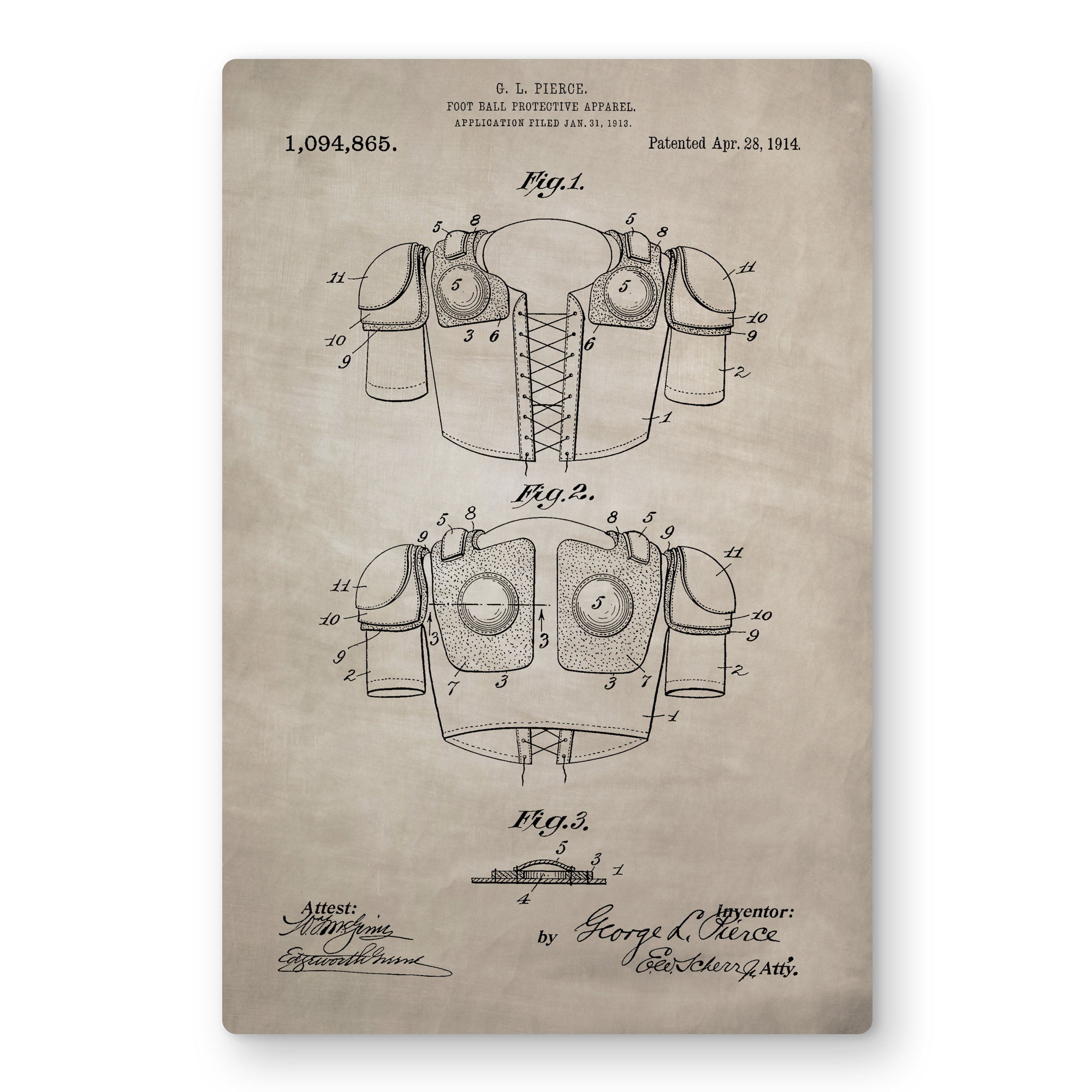 Begin Edition International Inc. Football Protective Apparel Blueprint ...