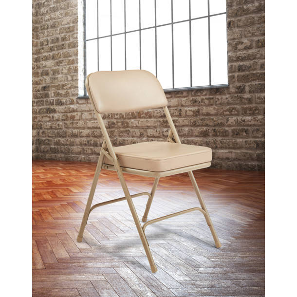 Williston Forge Esita Vinyl Padded Stackable Folding Chair Folding ...
