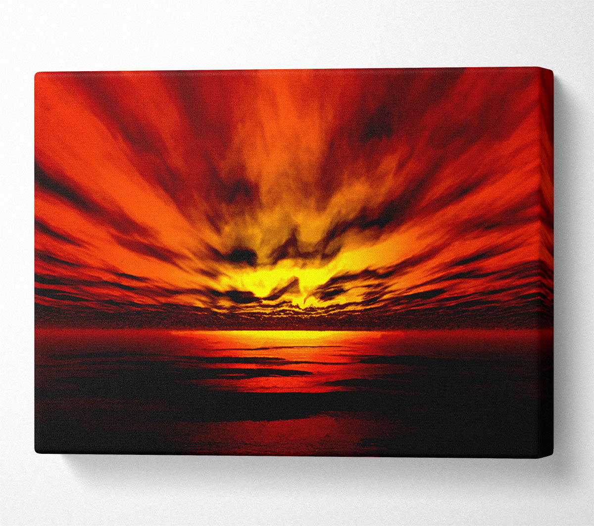 House of Hampton Fire Red Sun Blaze - Wrapped Canvas Art Prints ...