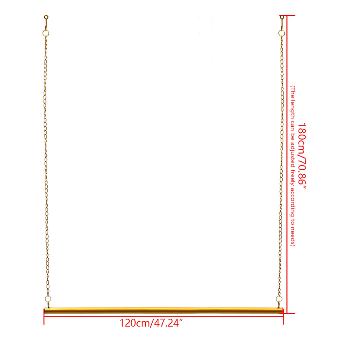 Mercer41 47.24 Adjustable Chain Garment Rack 2pcs Clothing Hanging Rack ...