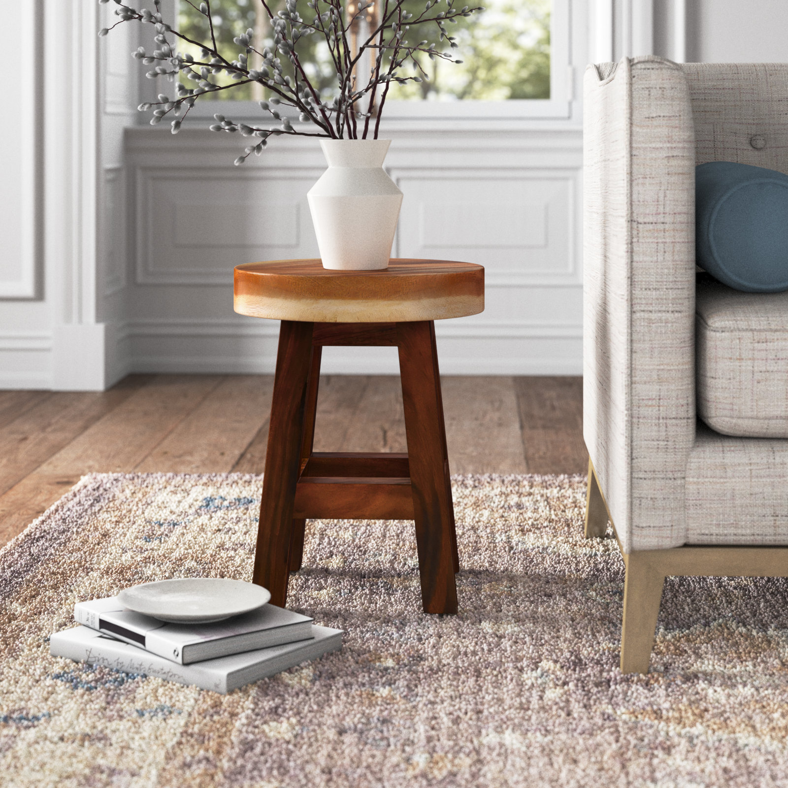 Kelly Clarkson Home Cadrienne 18'' Tall Wood Stool & Reviews - Wayfair ...