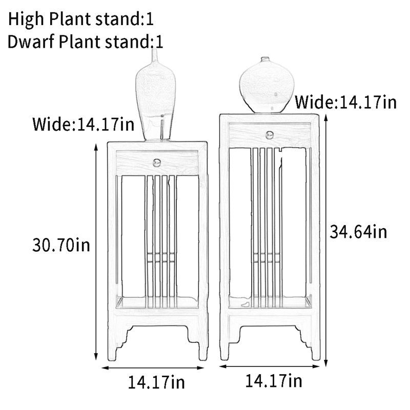 dujinlong home Solid Wood Stand with Mortise - Tenon Structure | Wayfair