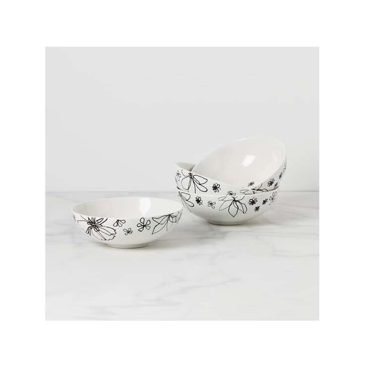 Kate Spade Garden Doodle Soup/Cereal Bowl Set Of 4 - Wayfair Canada