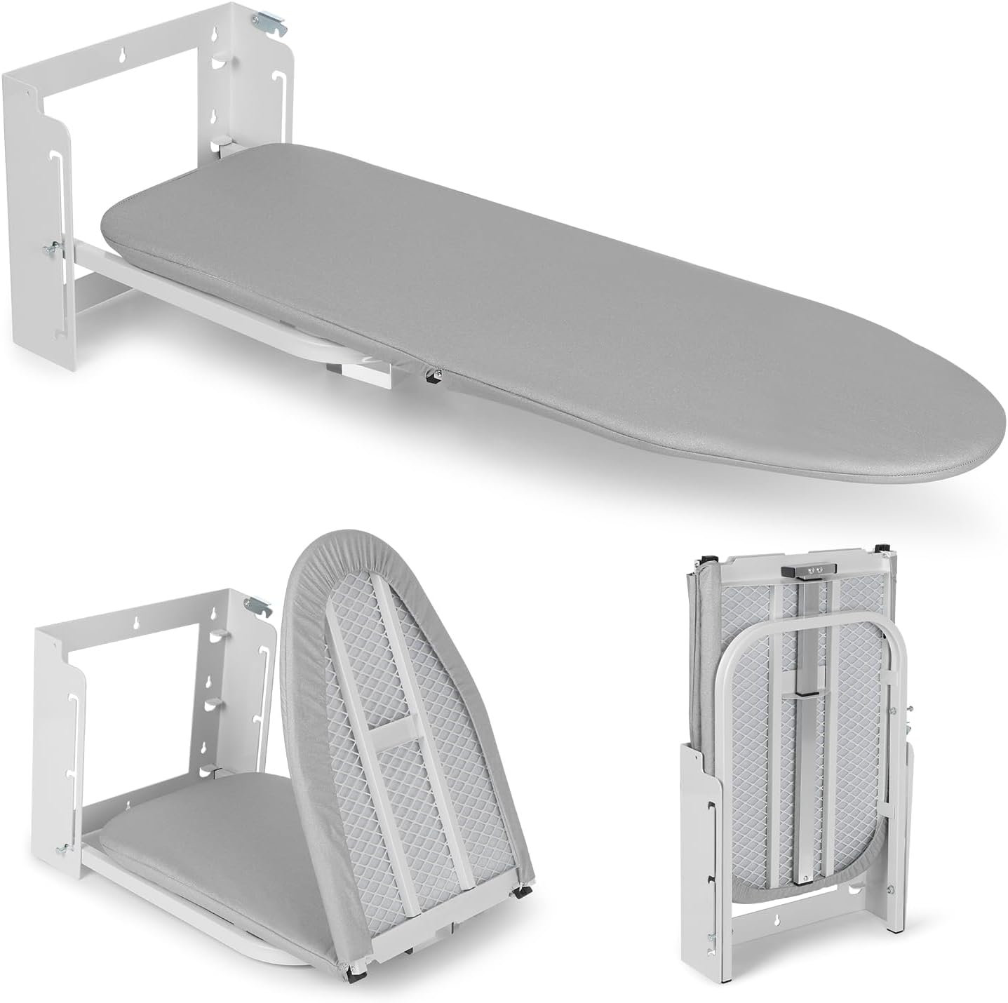 XIIW Wall Mount Ironing Board Adjustable Height 36x12 Inch Fold Away ...