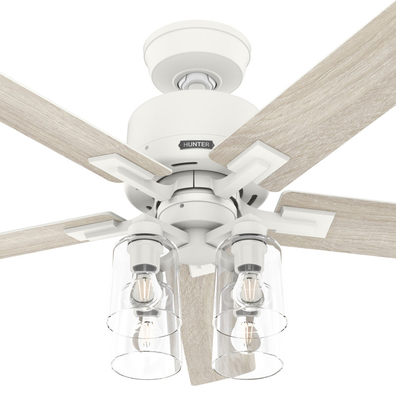 Hunter Fan 52" Techne 5 - Blade Ceiling Fan with LED Light Kit, Remote ...