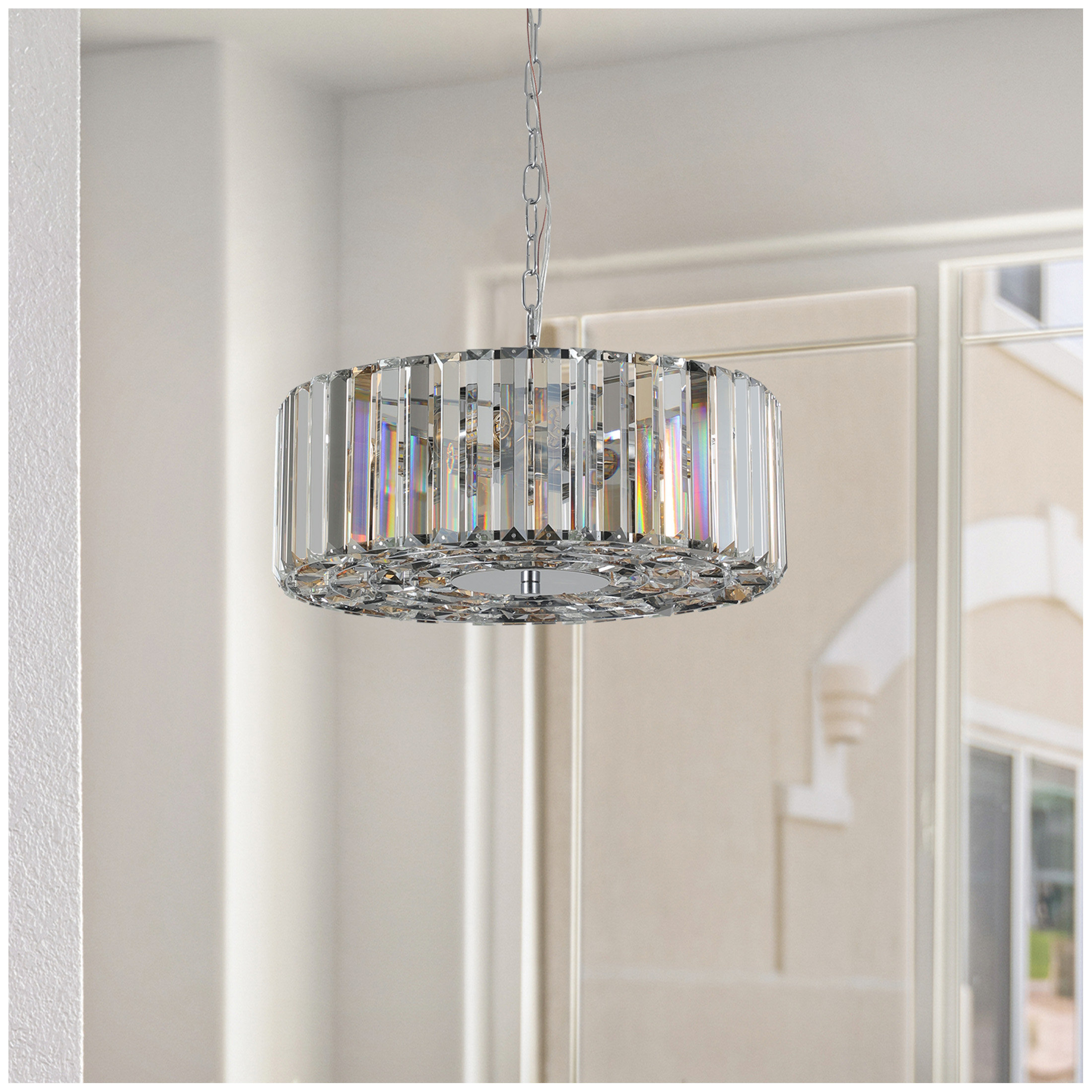 Mercer41 (Same As W1340120171/L5017) 17" Chrome Crystal Pendant ...
