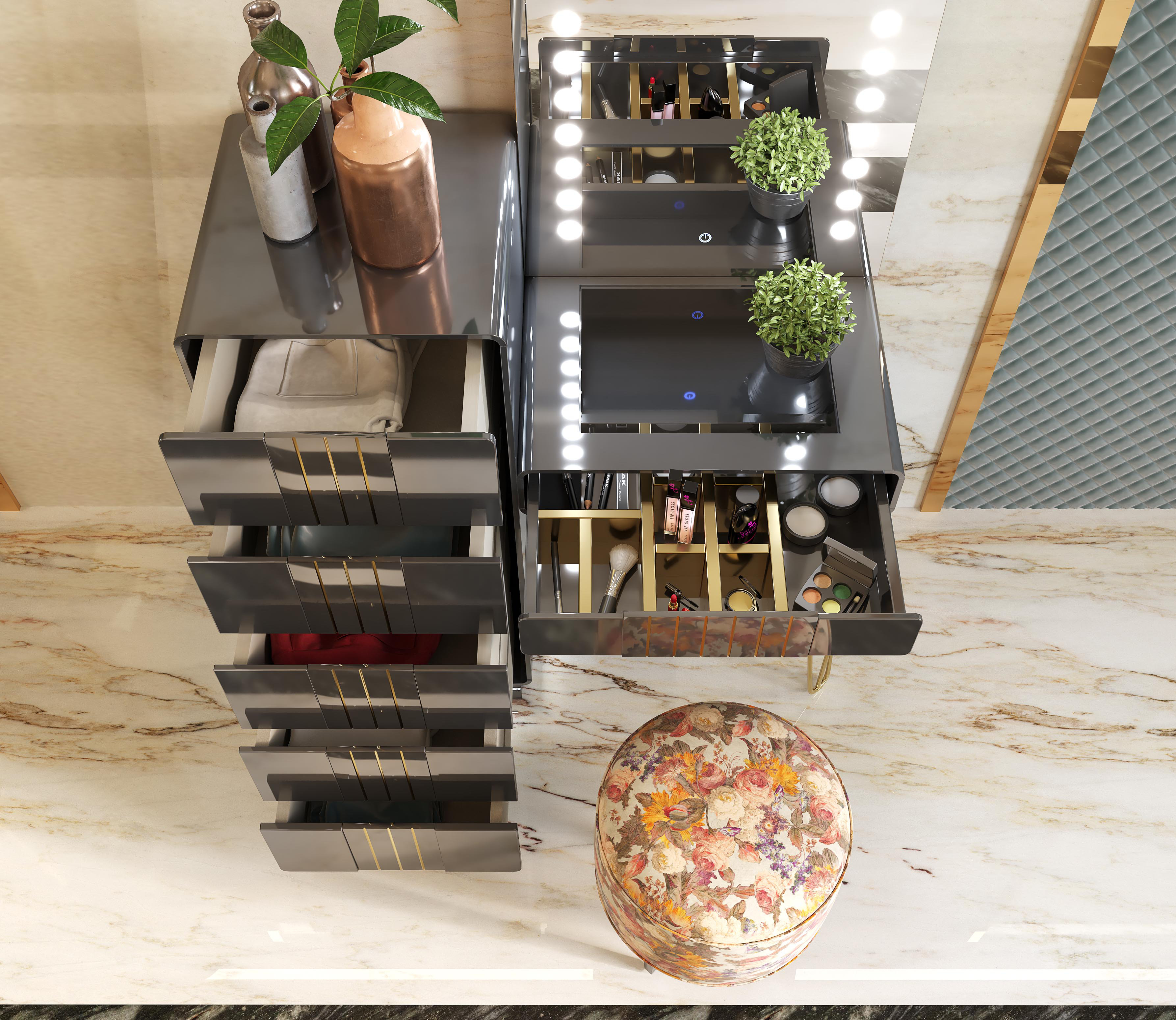 Hispania Home Eclipse Makeup To04 Set 3 | Wayfair