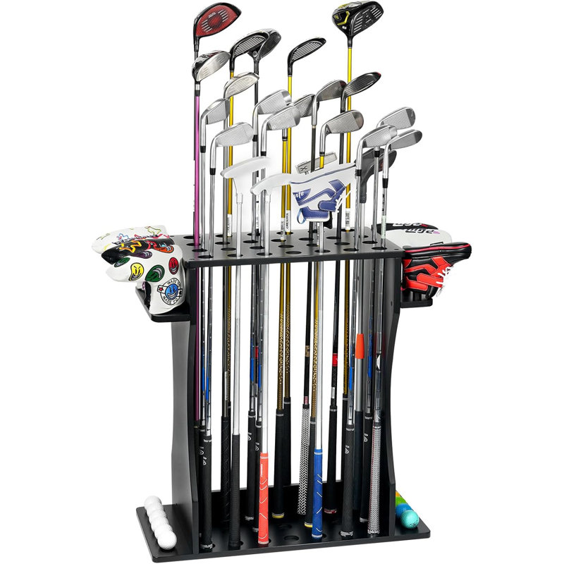 WFX Utility™ Wooden Golf Club Holder, Golf Putter Stand Floor Display ...