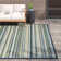 Beachcrest Home Tavon Striped Green/Blue Indoor / Outdoor Area Rug ...