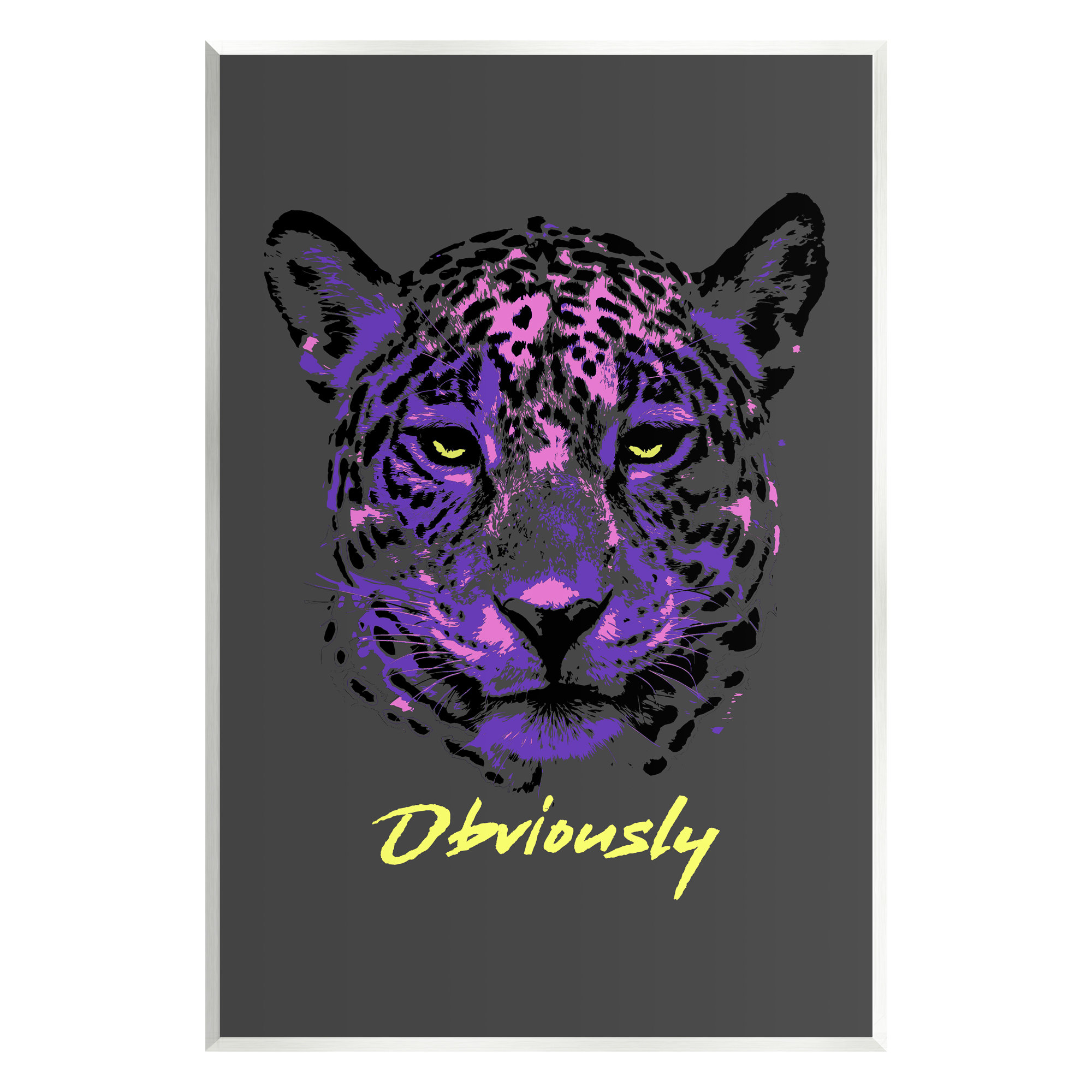 Stupell Industries Obviously Purple Leopard Wall Plaque by House of ...