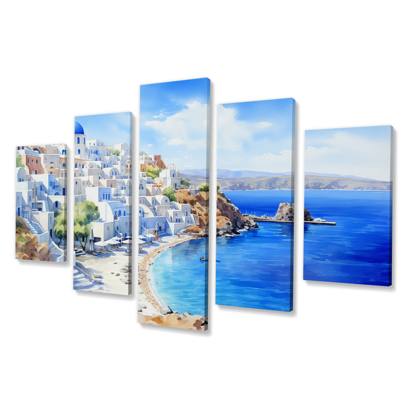 Dovecove Greece Santorini Coastal View III - Greece Multipanel Wall Art ...