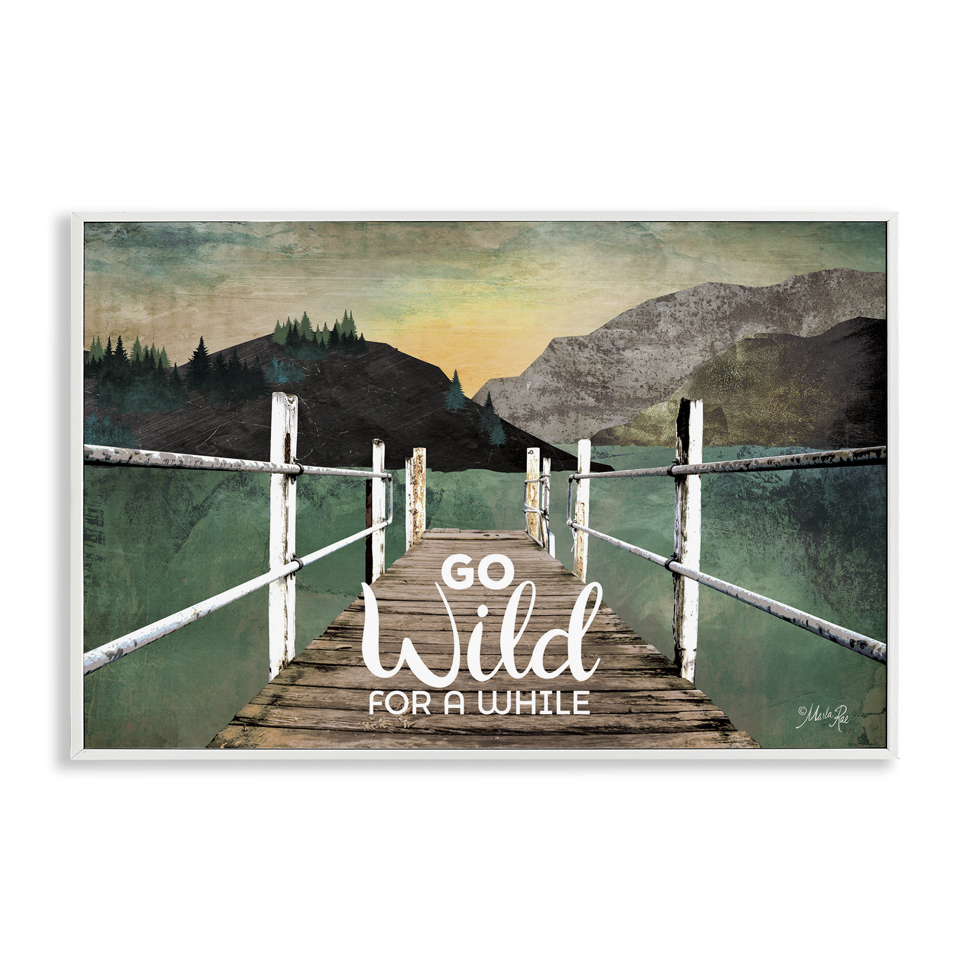 Union Rustic Go Wild Rustic Phrase Framed Giclee Art by Marla Rae | Wayfair