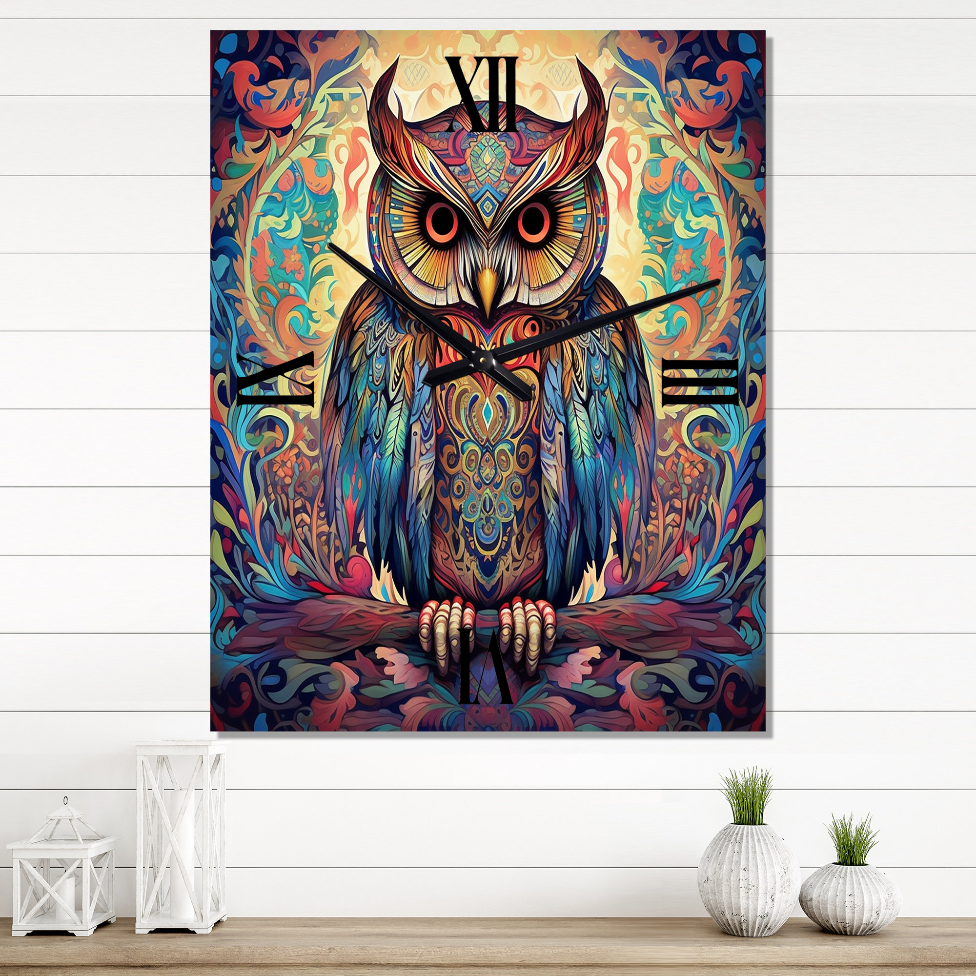 Design Art Portrait Of Magical Owl In Enchanted Forest - Animals Owl ...
