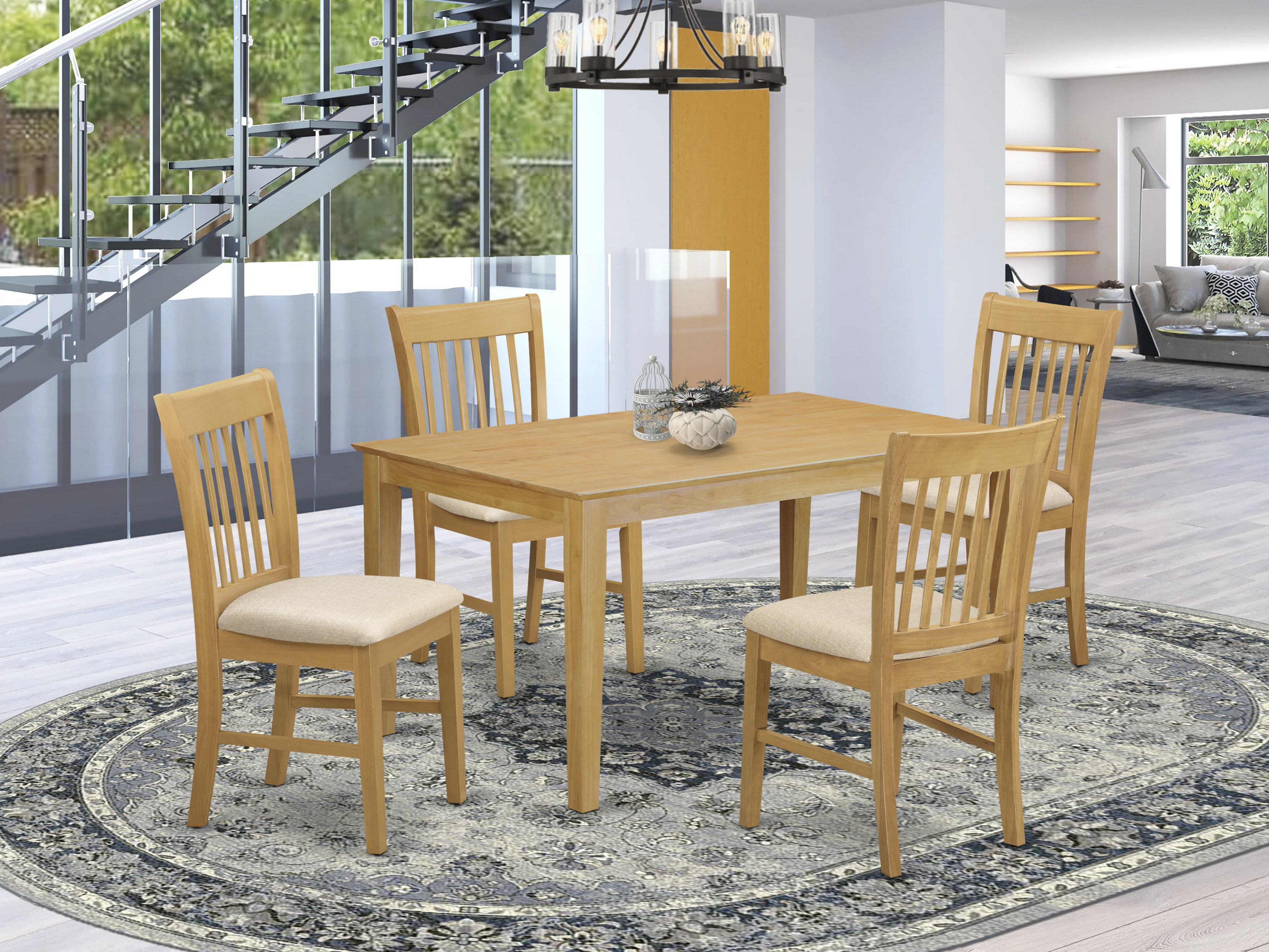 Winston Porter Alingtons Rubberwood Solid Wood Dining Set & Reviews ...