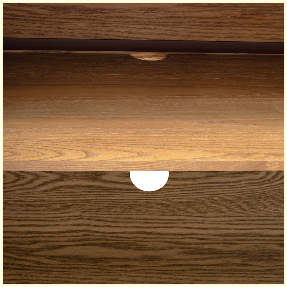 VODYXSEG Buffet Cabinet with Storage Retro 4-Door Sideboard with Large ...