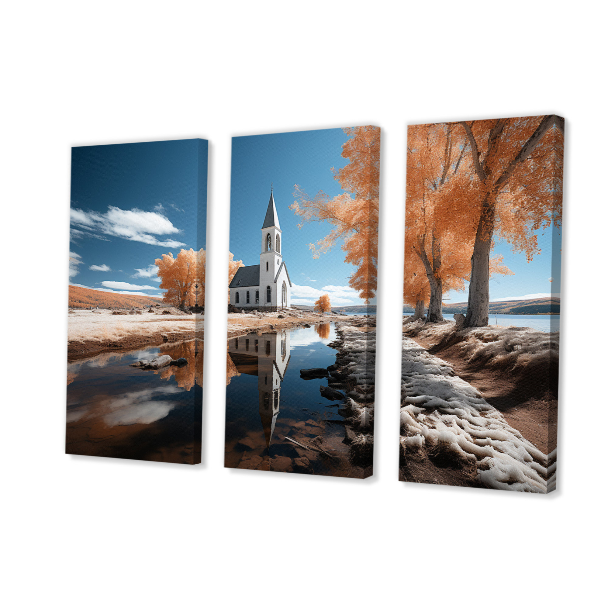 Ebern Designs Landscape Church Sacred Reflections I - Spiritual Wall ...