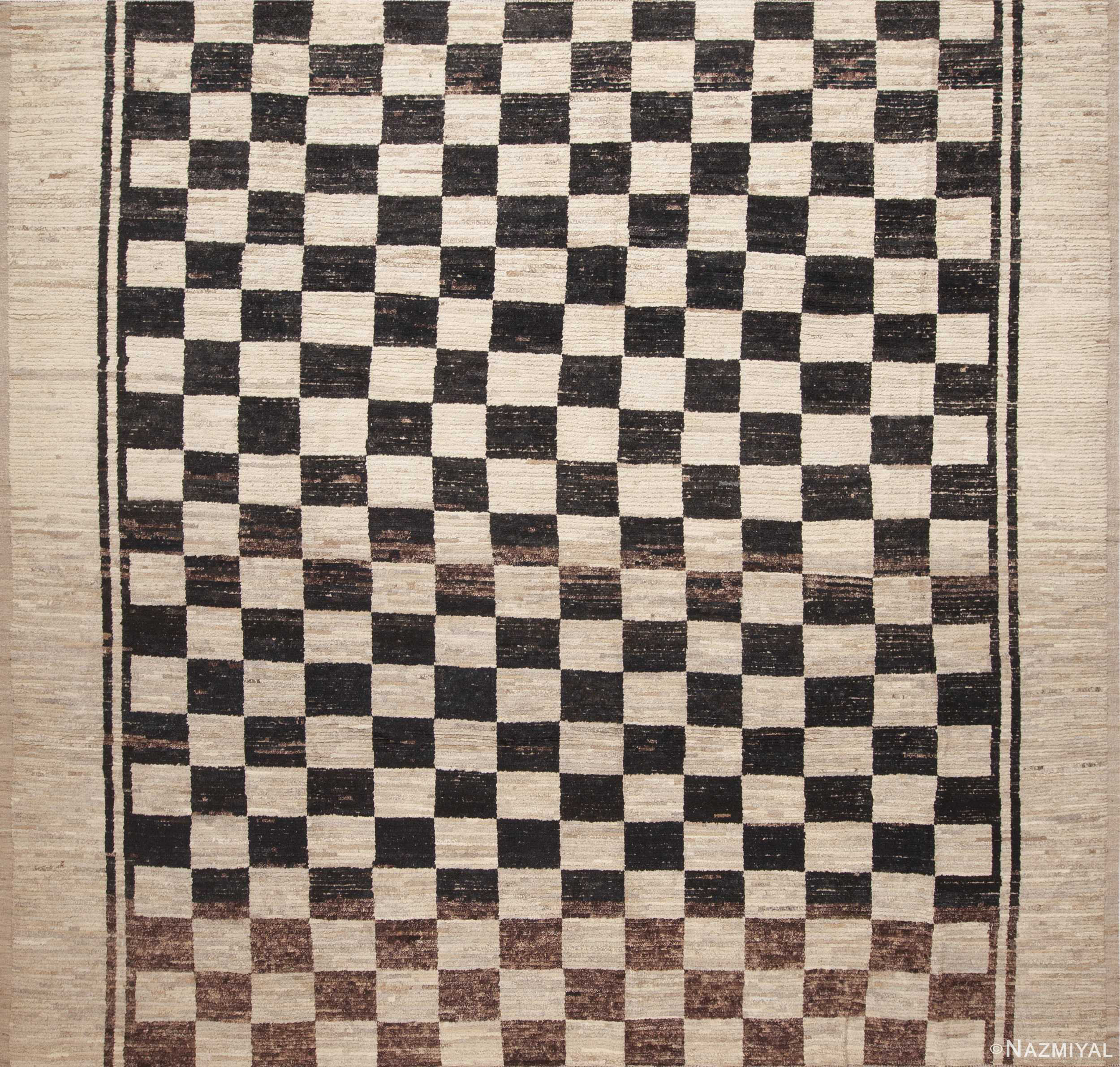 Nazmiyal Collection One-of-a-Kind Square Room Size Tribal Geometric ...