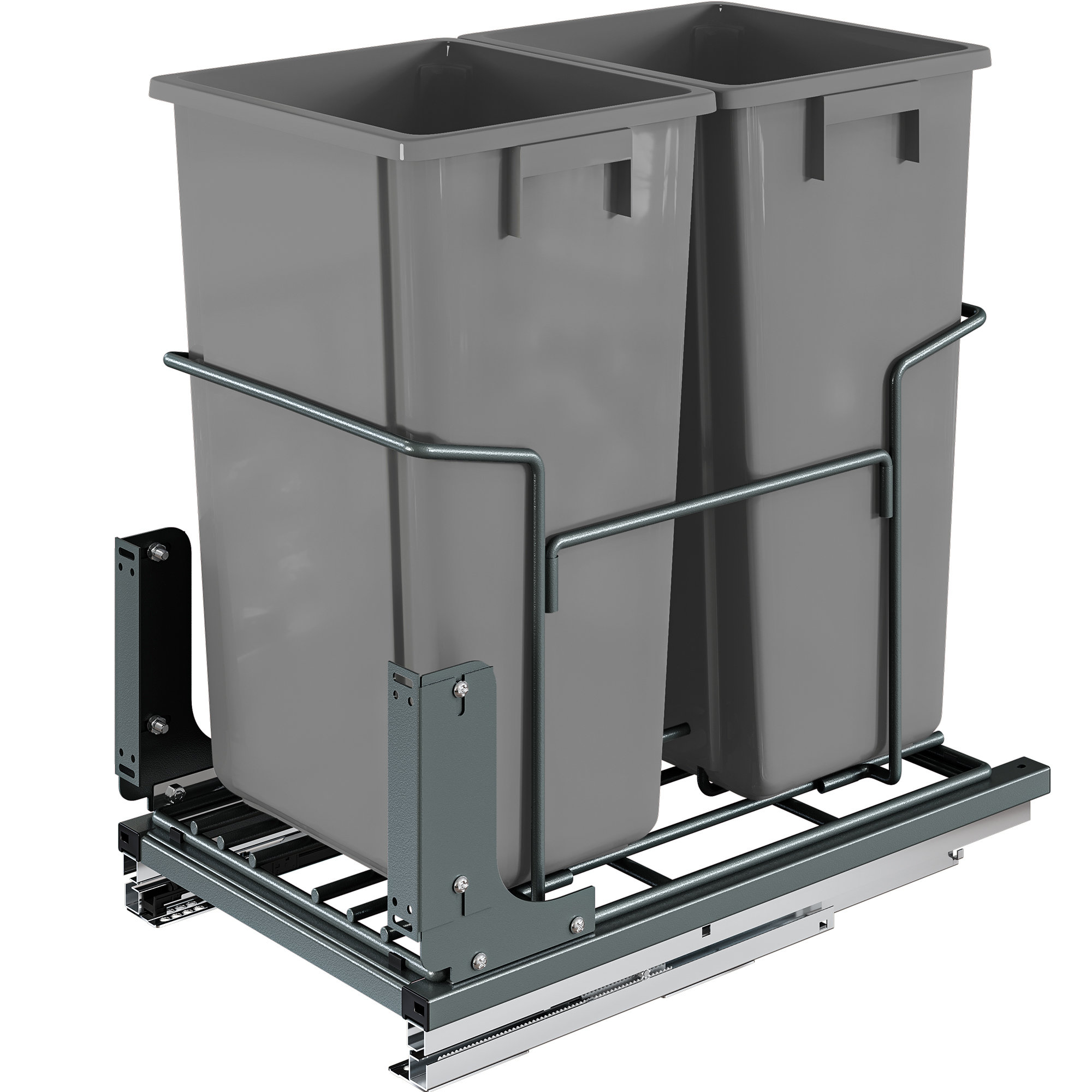 Balconera 37QT Double Barrel Pull Out Kitchen Waste Containers ...