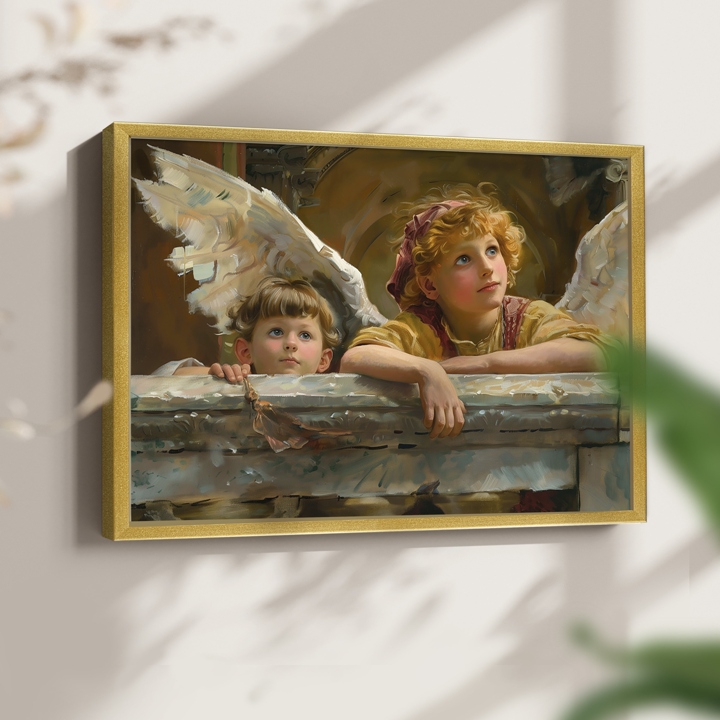 Charlton Home® Angels From Above-CXII -Framed Print - Restickable | Wayfair
