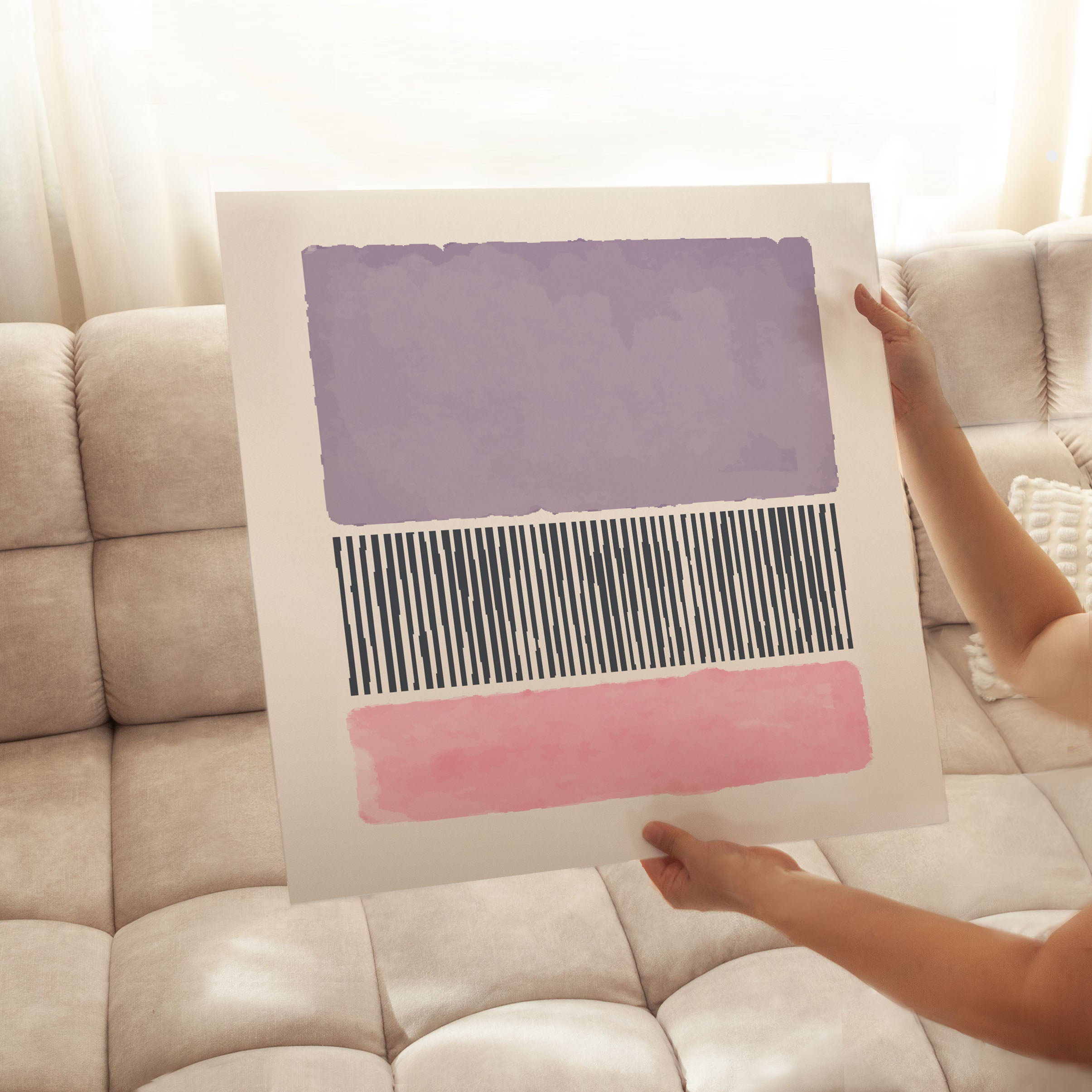 Wrought Studio™ Abstract Color Palette Purple Mid-Century Modern ...