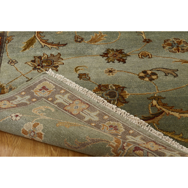 Madison Couture Rugs Hand-Knotted Wool Oriental Area Rug in Blue/Gold ...