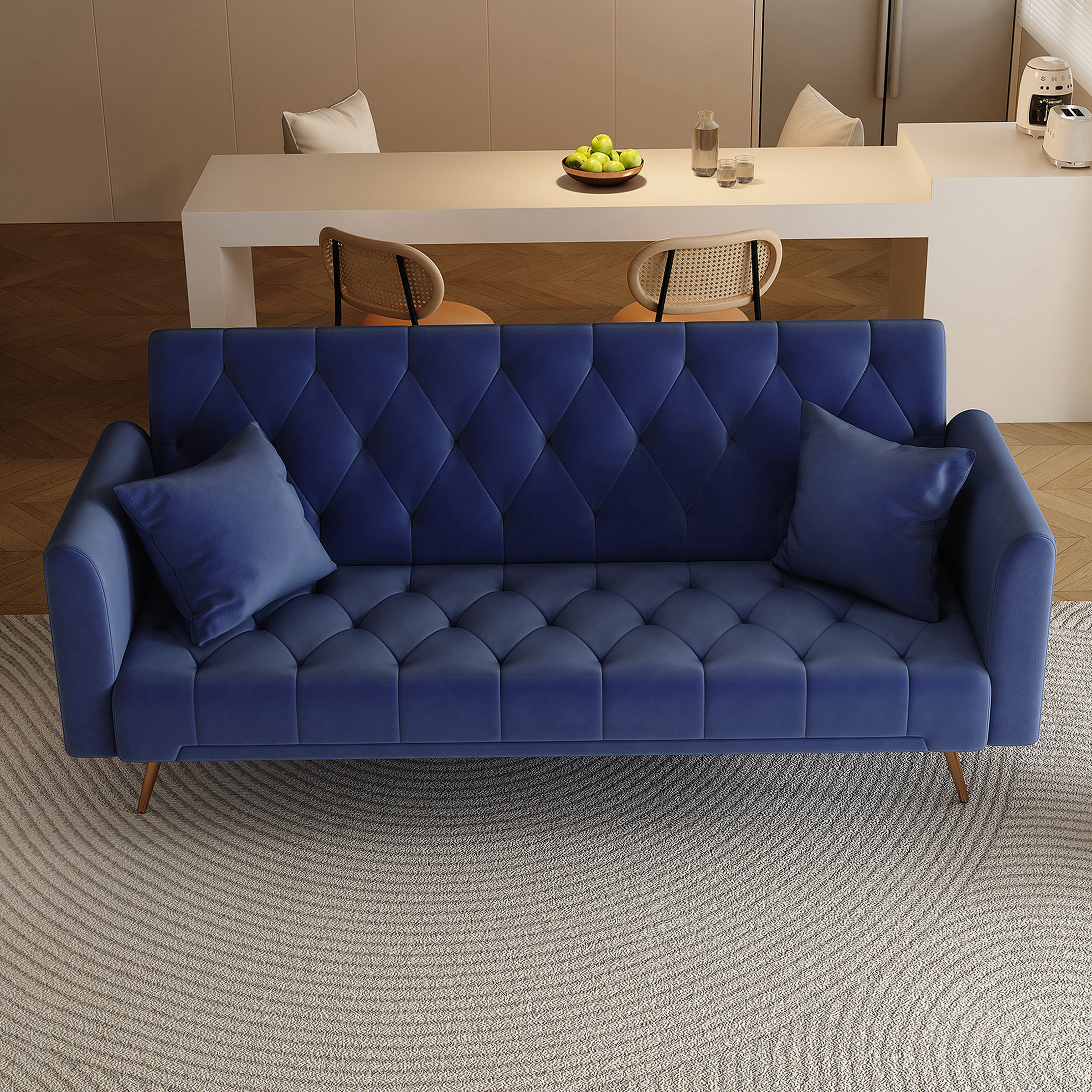 Ebern Designs Convertible Double Folding Living Room Sofa Bed Eta | Wayfair