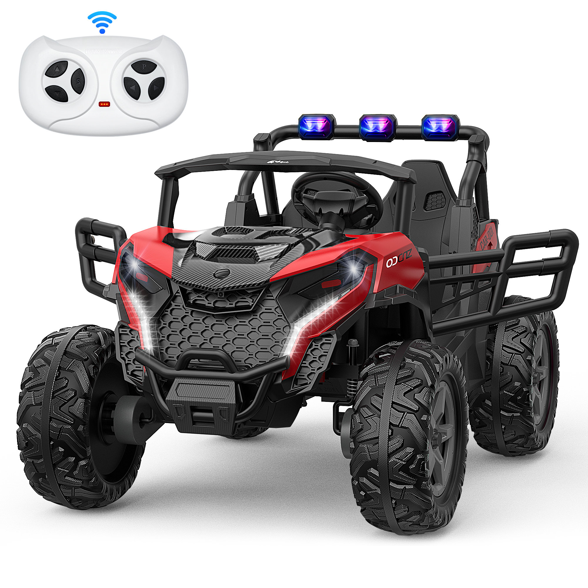 DEARAUTO DEARAUTO 24v 4wd Powered Ride On Utv, Two-seater Electric Car For Kids Unisex W/ Eva ...