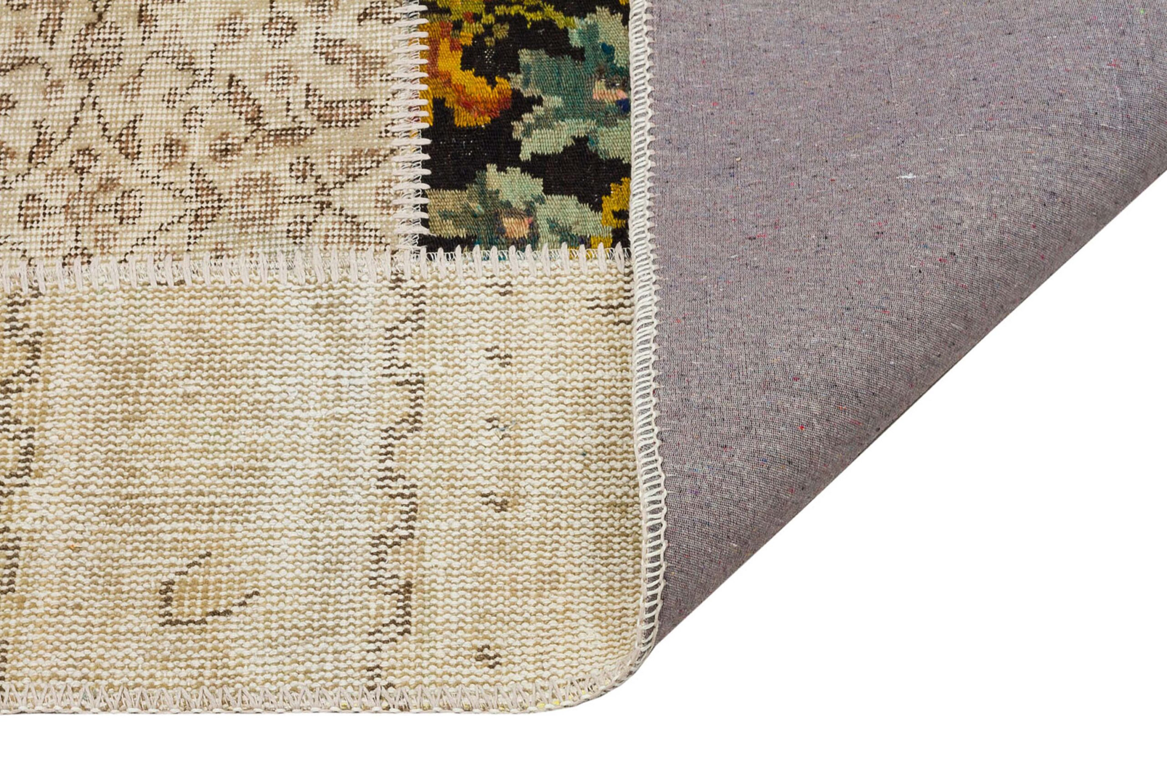 Isabelline Hull Patchwork Hand Woven Beige Brown Rug | Wayfair