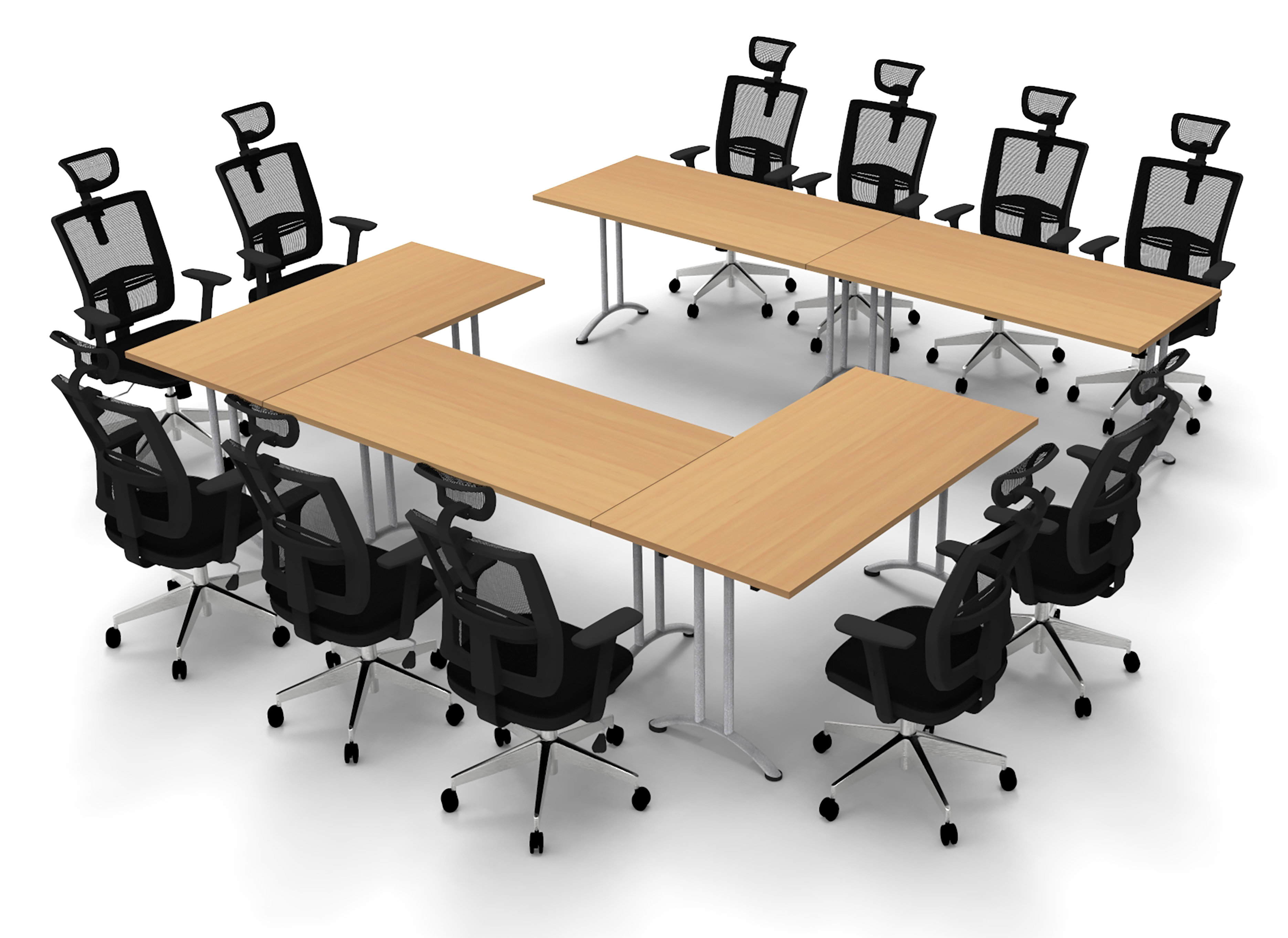 The Twillery Co.® Albertville 11 Person Conference Meeting Tables with ...