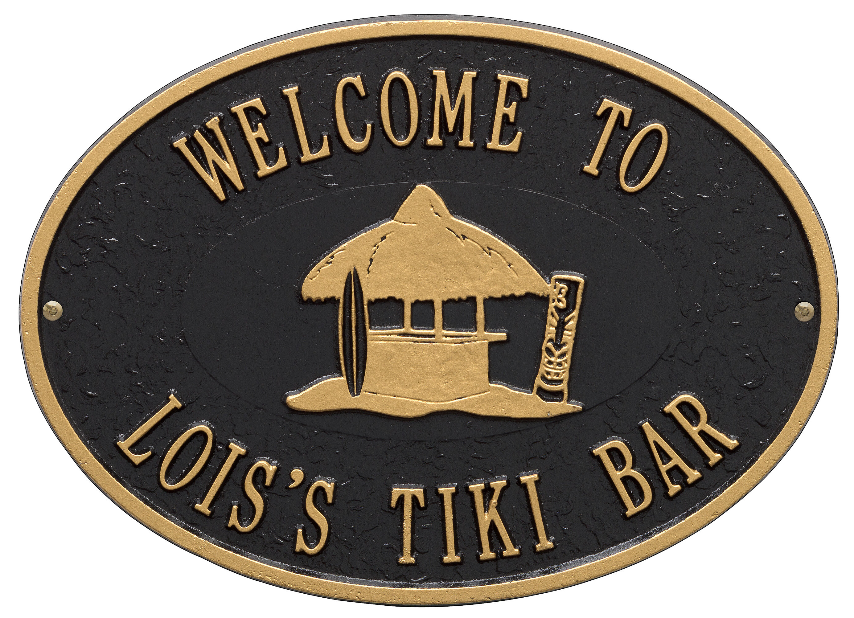Whitehall Products Personalized Tiki Hut Plaque Wall Décor & Reviews ...