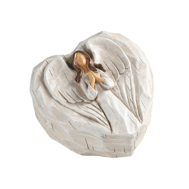 Astoria Grand Angel Figurine Hand-Painted Keepsake Box | Wayfair