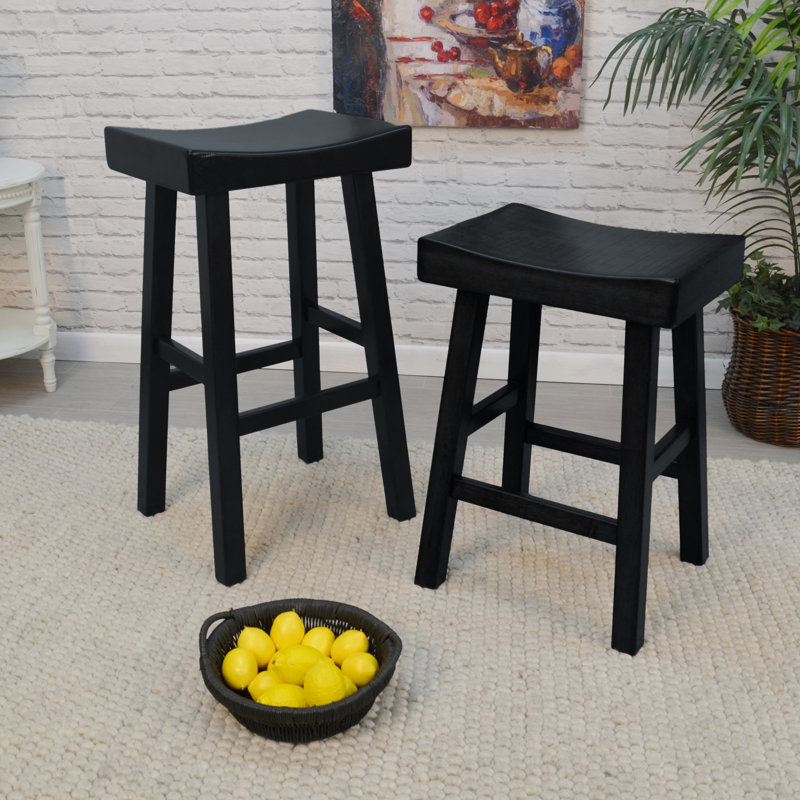 Winston Porter Caralina Solid Wood Stool & Reviews | Wayfair