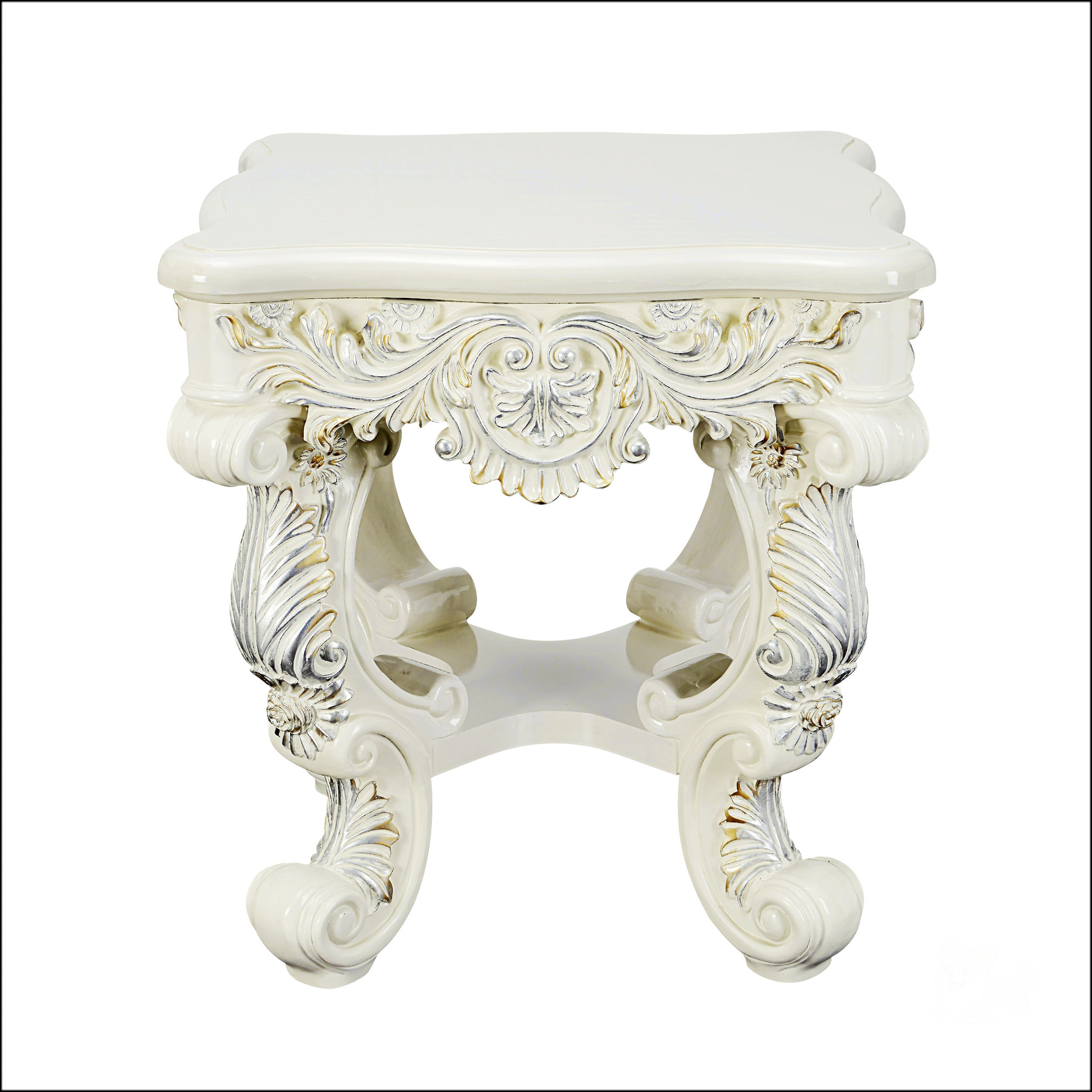 MaMa Antique White Finish End Table | Wayfair