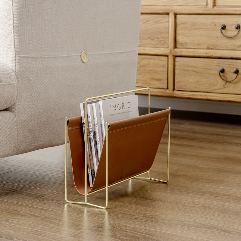 Ebern Designs Modern Standing Magazine Rack Holder & Reviews | Wayfair