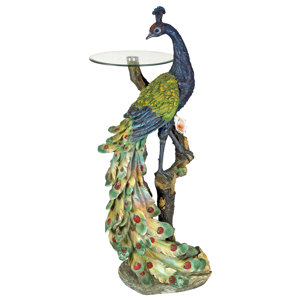 Design Toscano Peacock's Perch Sculptural End Table & Reviews | Wayfair