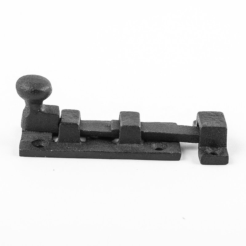 The Renovators Supply Inc. Black Wrought Iron Slide Bolt 3.5" Wide ...