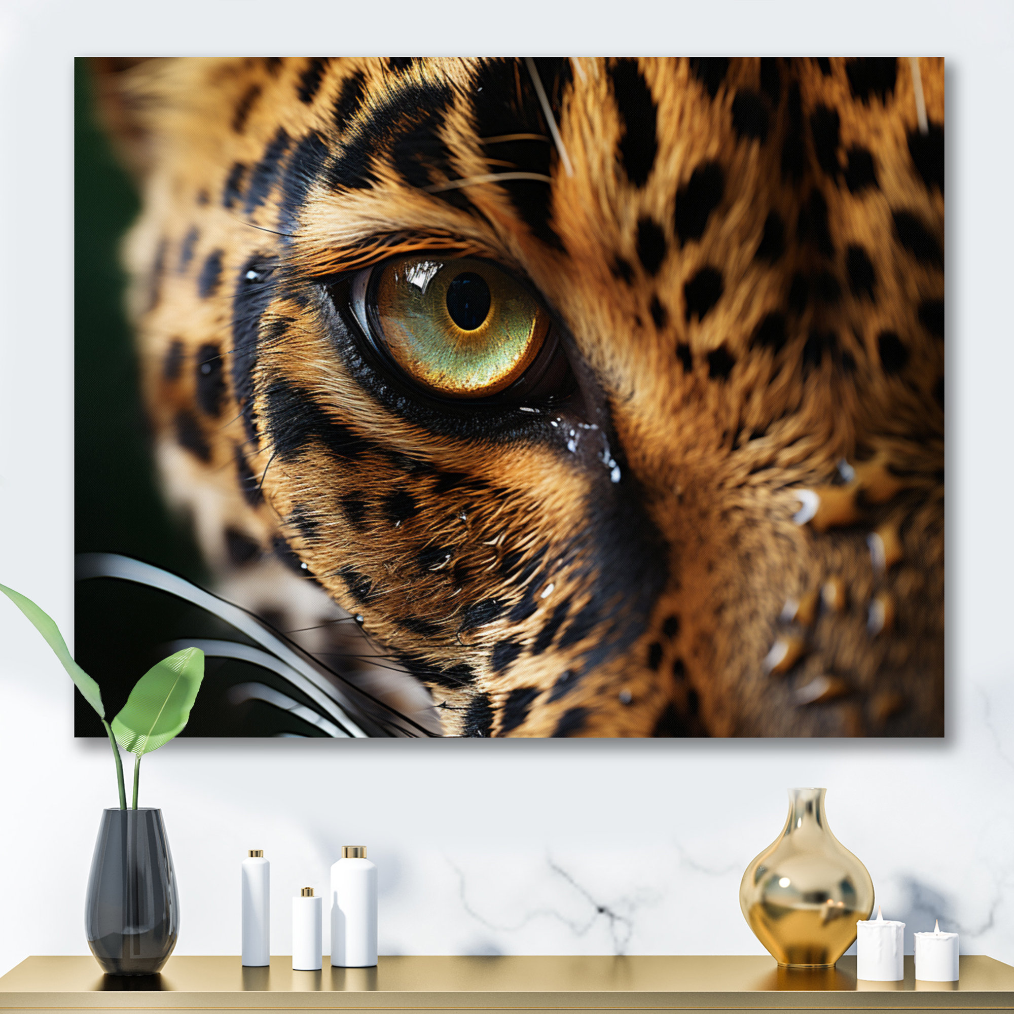 Latitude Run® Leopard Eye Closeup Wildlife Encounters On Canvas Print ...