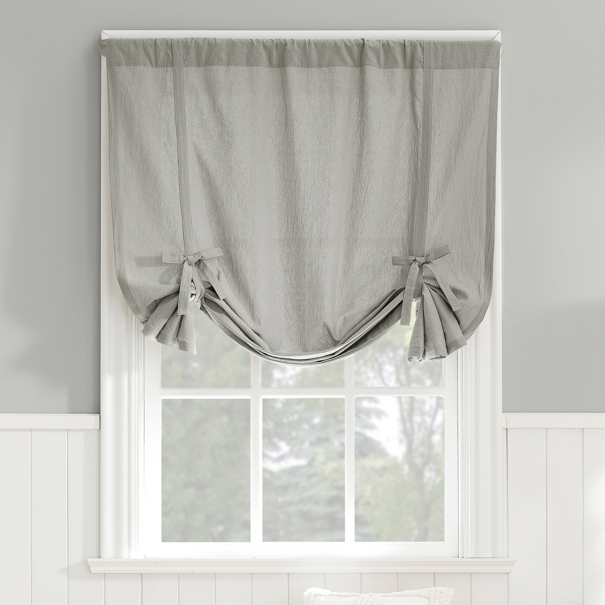 Symple Stuff Archaeo Sarro Washed Cotton Semi-Sheer Rod Pocket Window ...