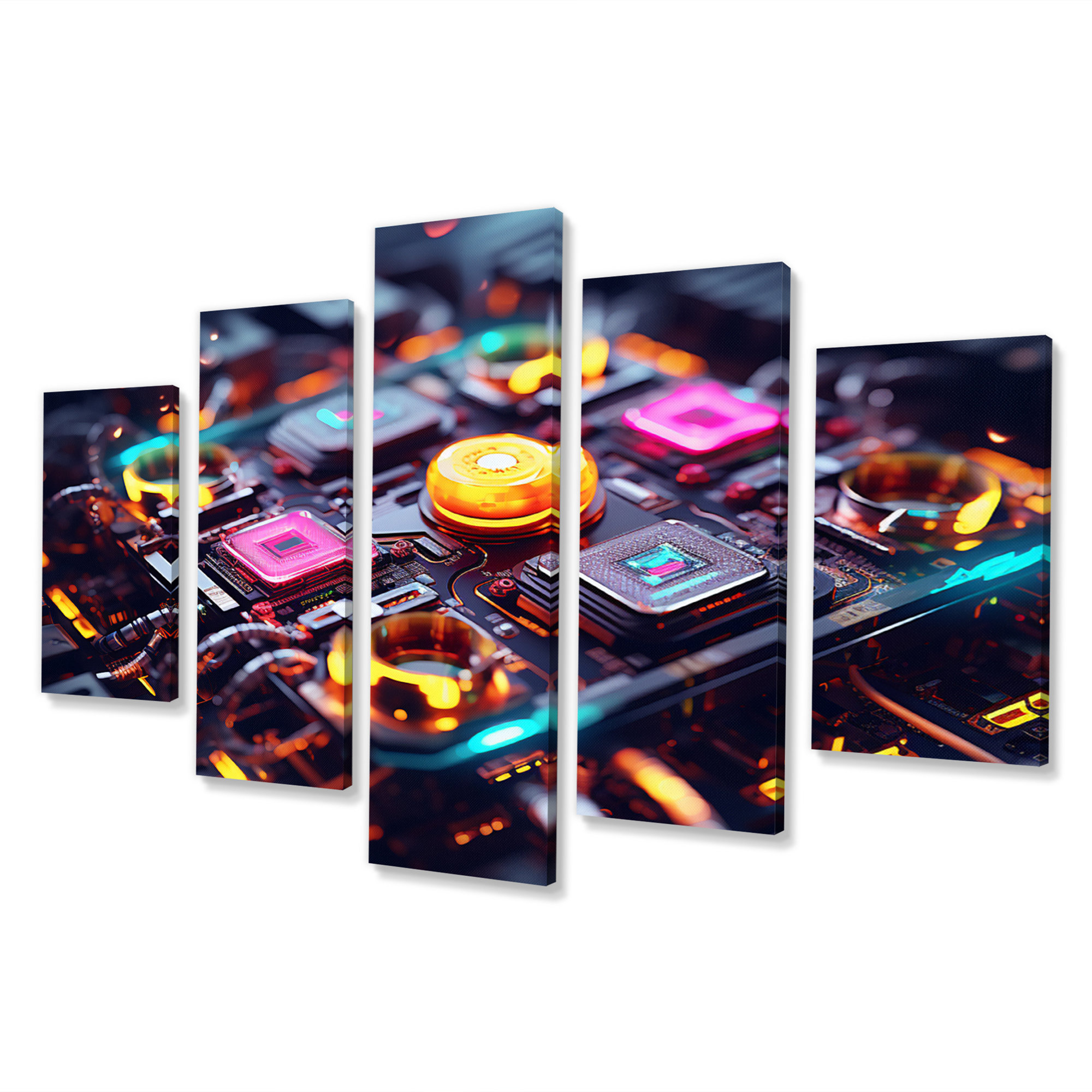 Latitude Run® Sci-Fi High-Tech In Neon - Fantasy & Sci-Fi Wall Art ...