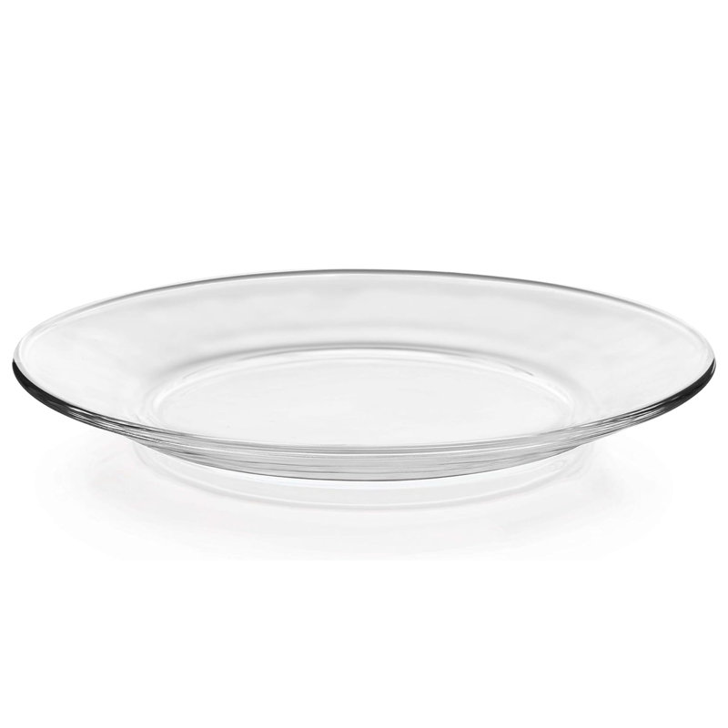 Latitude Run® Element Set Of 8 Glass Dinner Plates & Reviews | Wayfair