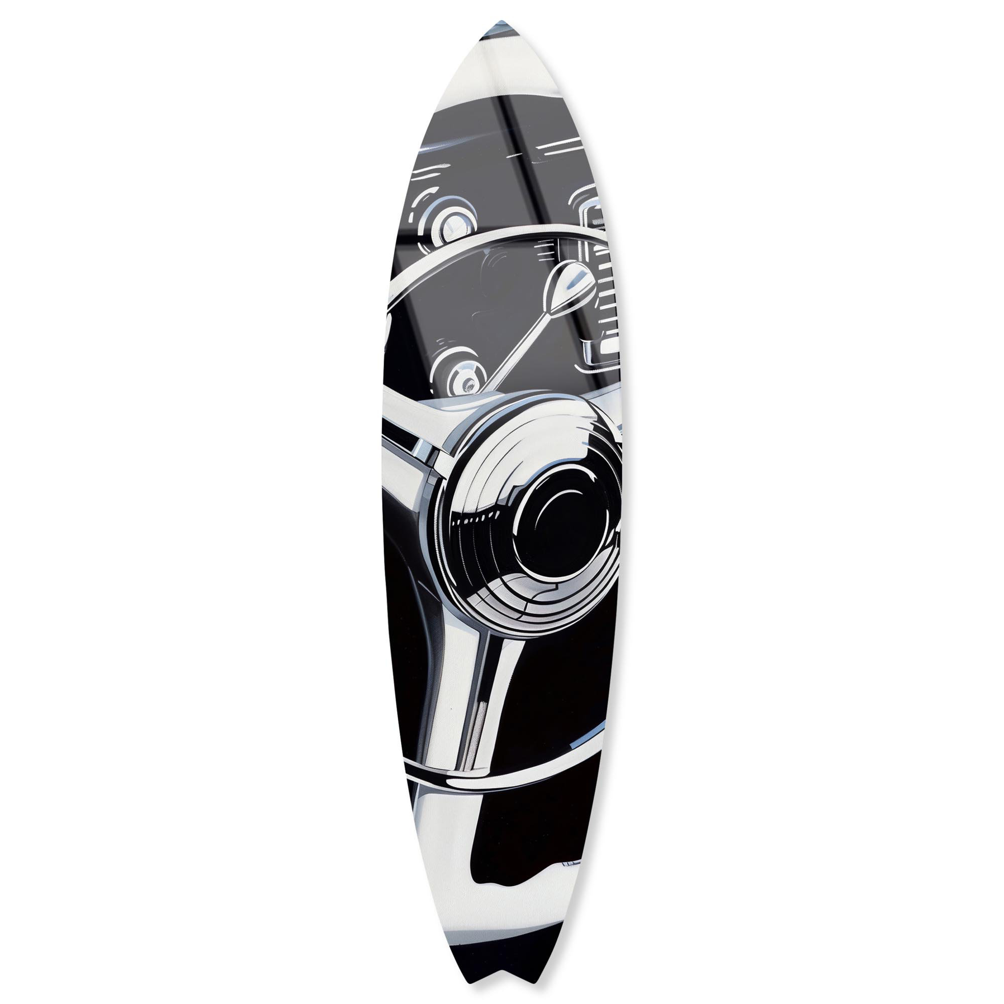 Notori Art Classy Steering Wheel Surfboard Acrylic Coastal Wall Art by ...