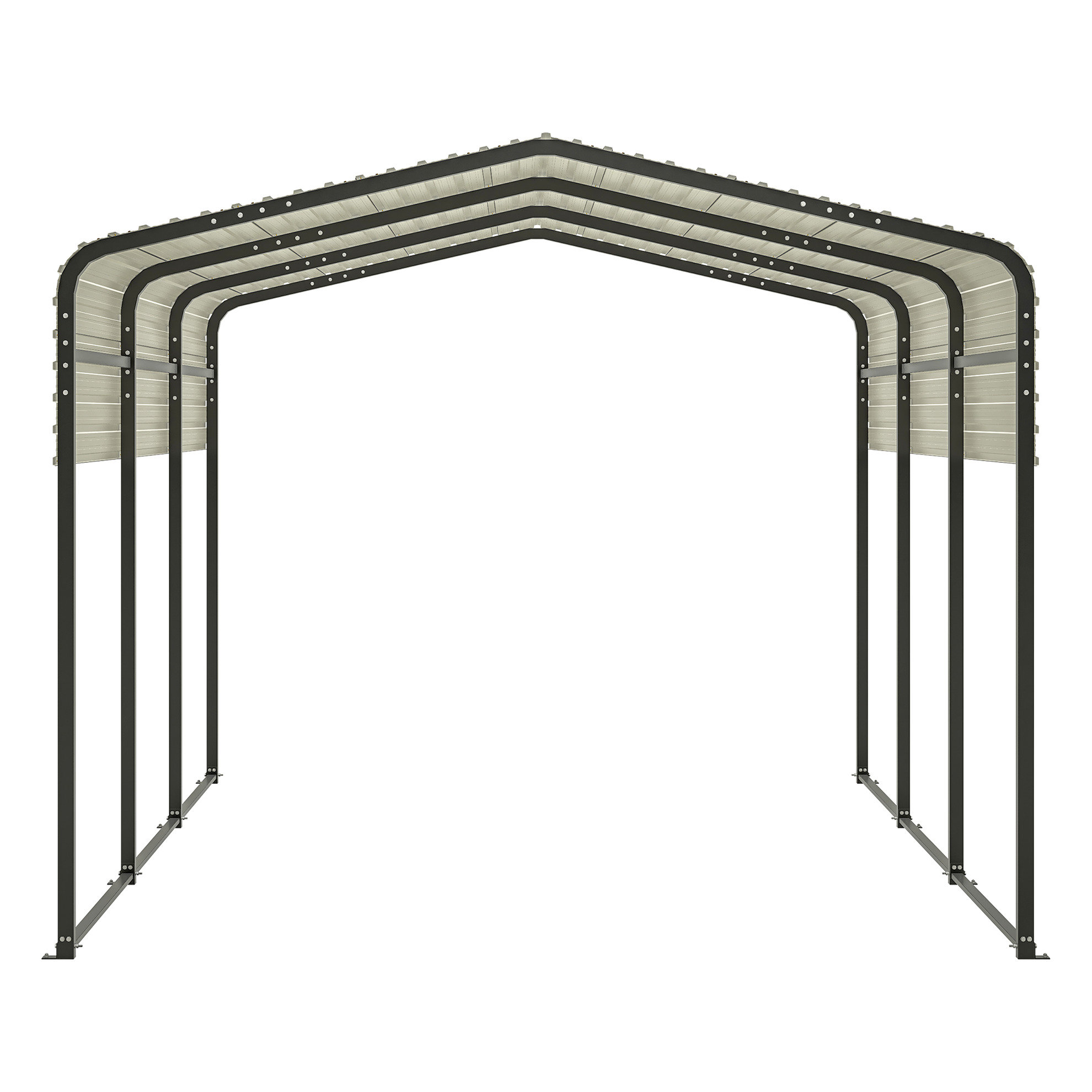 Kivaritio 10X15 Heavy Duty Garage - Metal Carport For Vehicle Blocking ...