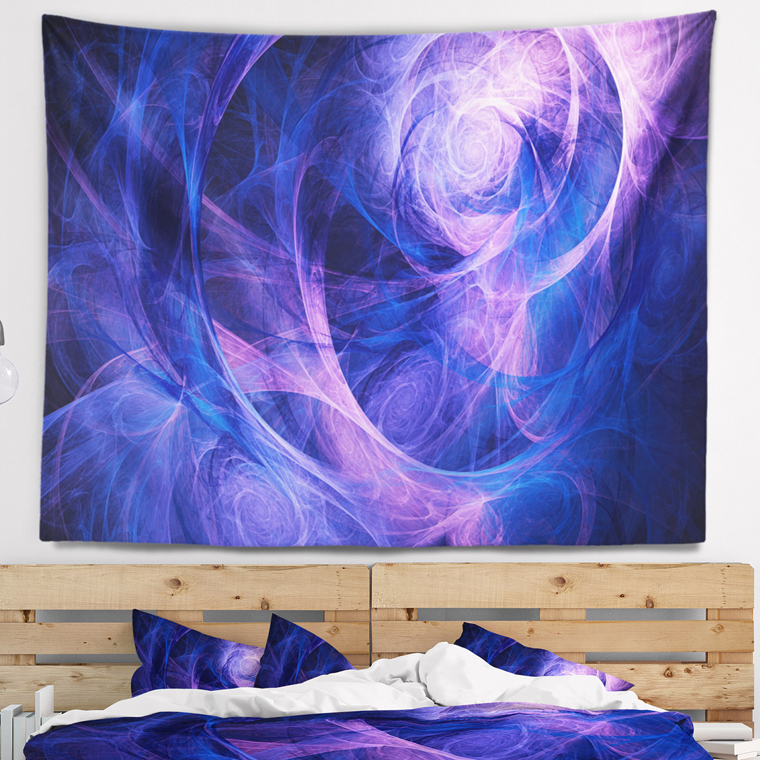 The Twillery Co.® Corwin Bright Blue Stormy Sky Tapestry | Wayfair