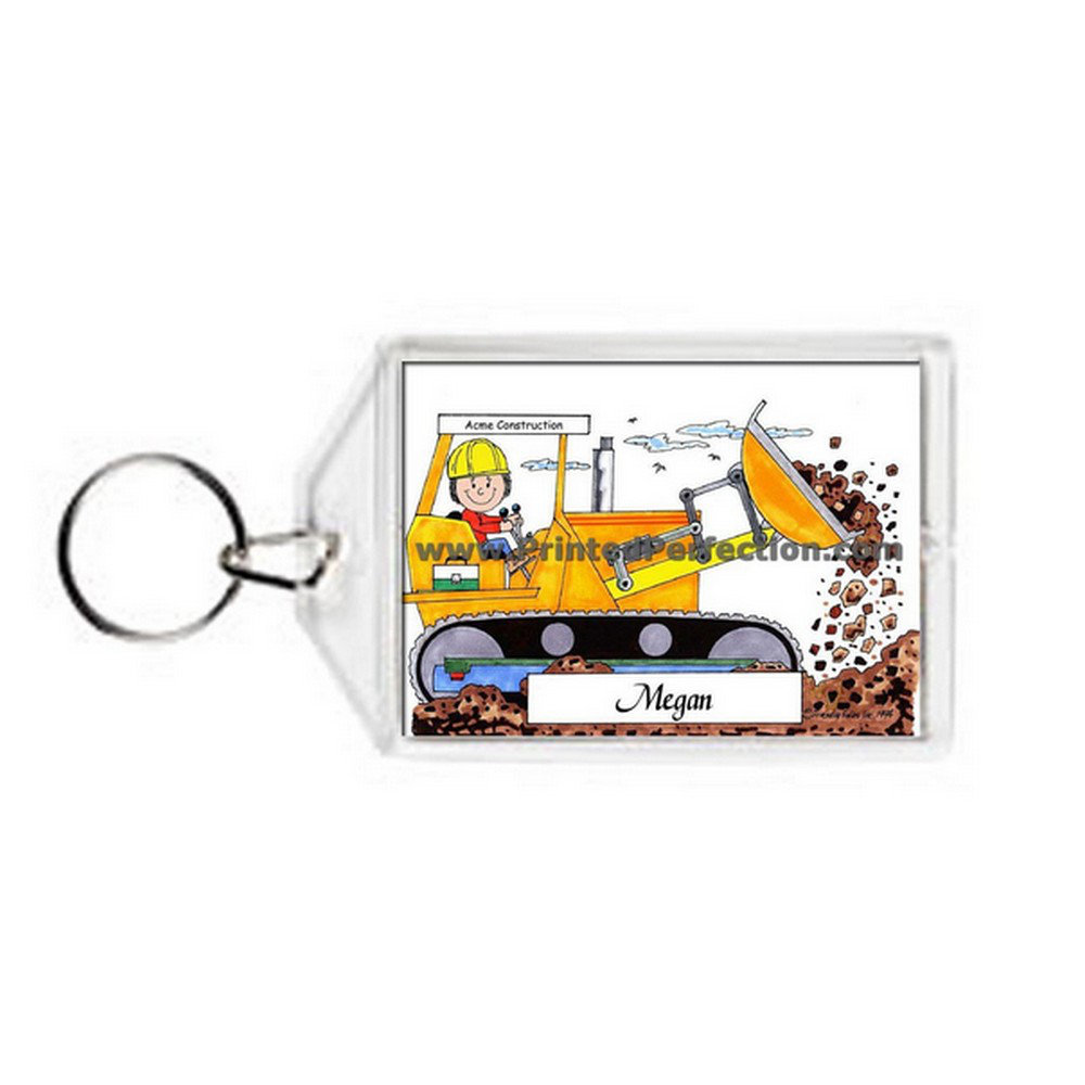 Printed Perfection Personalized Bulldozer Operator - Female Acrylic Key ...