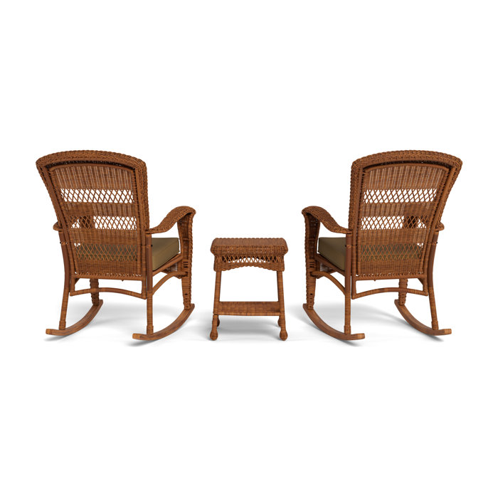 Tortuga Outdoor Portside Plantation 3 Piece Rocker Set & Reviews | Wayfair