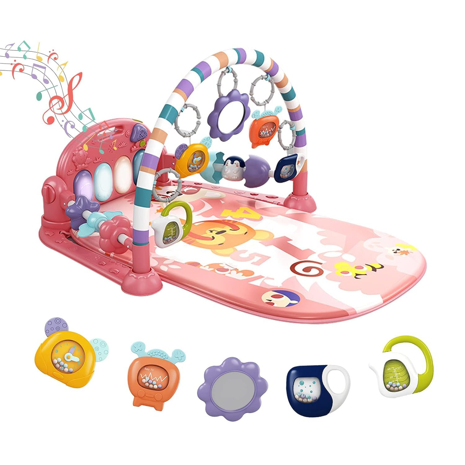 dearlomum Baby Play Mat Baby Gym,Funny Play Piano Tummy Time Baby ...